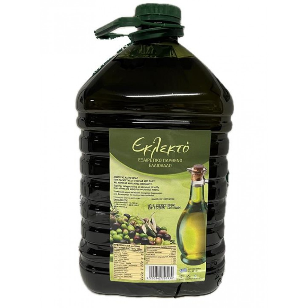 ΕΞΤΡΑ ΠΑΡΘΕΝΟ ΕΛΑΙΟΛΑΔΟ PET 5 ΛΙΤΡΩΝ ΕΚΛΕΚΤΟ ΚΡΗΤΗΣ